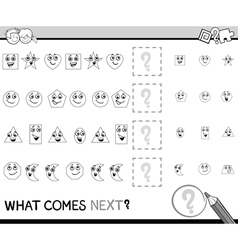 Preschool pattern game with shapes Royalty Free Vector Image