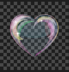 Shiny bubble heart Royalty Free Vector Image - VectorStock