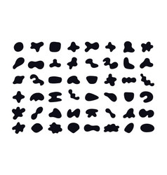 Abstract shapes random blob shapes liquid ink Vector Image