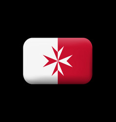 Flag malta version with maltese cross Royalty Free Vector