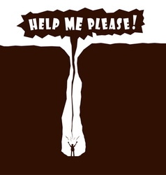 Young bearded man trying to help his friend Vector Image