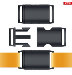 Set fastex semi-automatic clip Royalty Free Vector Image