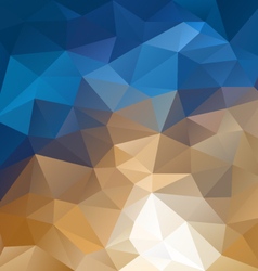 Blue sky yellow harvest polygon triangular pattern