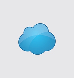 Blue cloud internet icon Royalty Free Vector Image