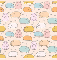 Cute pig pattern background Royalty Free Vector Image