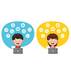 Kids technology Royalty Free Vector Image - VectorStock