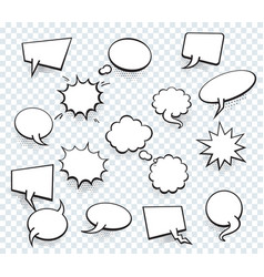 Set of blank template in pop art style comic text Vector Image