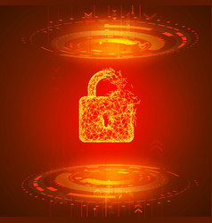 Cyber security banner anti-virus network hacking Vector Image