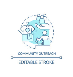 Community outreach concept icon Royalty Free Vector Image