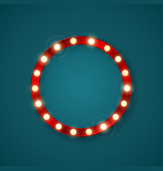 Circle neon lights frame colorful round tube lamp Vector Image