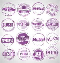Abstract grunge rubber stamp collection Royalty Free Vector