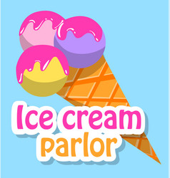 Logo for bubble waffle Royalty Free Vector Image