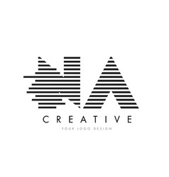 Na n a letter logo design with a creative cut Vector Image