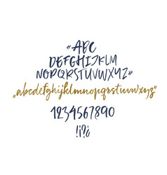 Brushpen lettering alphabet Royalty Free Vector Image