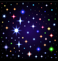 Light glare space stars of lens Royalty Free Vector Image