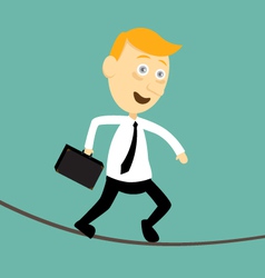 Cartoon Of Cheerful And Optimistic Businessman Vector Image