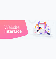 Front end development it header or footer banner Vector Image