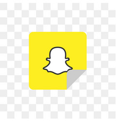 Snapchat icon design Royalty Free Vector Image