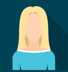 Woman icon flat single avatarpeaople icon from Vector Image