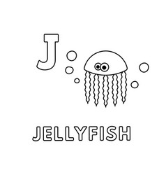 J is for Jellyfish format Royalty Free Vector Image