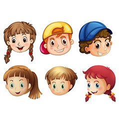 Different faces Royalty Free Vector Image - VectorStock