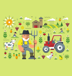 Farm objects Royalty Free Vector Image - VectorStock