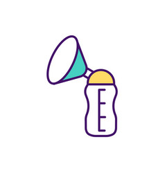 Mother pumping her breast Royalty Free Vector Image