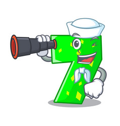 Sailor raster version cartoon shaped number eight Vector Image