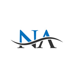 Na logo monogram letter logo design letter Vector Image