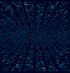 Blue binary computer code background Royalty Free Vector