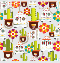 Set mexican folk elements in flat design Vector Image