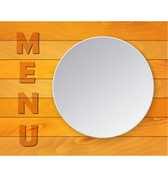 Restaurant menu design on wood background Vector Image
