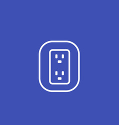 Uk electric plug icon logo Royalty Free Vector Image