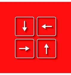 Arrows buttons keyboard Royalty Free Vector Image
