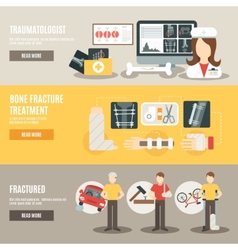 Types of bone fractures medical educational Vector Image