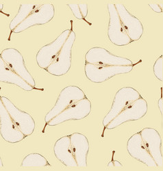 Seamless pattern ripe tamarind in cross section Vector Image