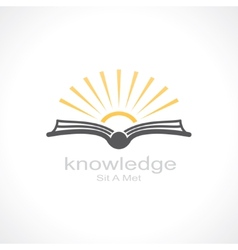 Book educational logo Royalty Free Vector Image