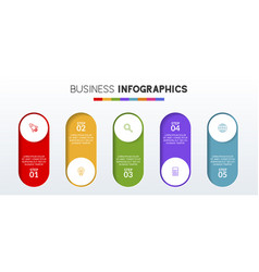 Infographic design with 5 step Royalty Free Vector Image