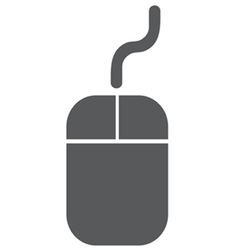 Computer mouse flat vintage icon Royalty Free Vector Image