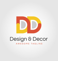Dd creative logo design - double d Royalty Free Vector Image