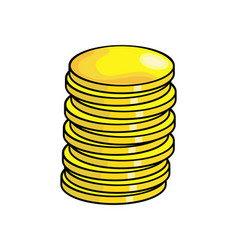 Cartoon coin symbol icon design Royalty Free Vector Image