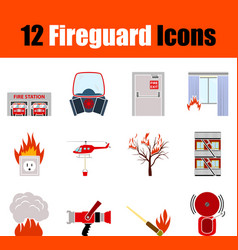 Flame and fire symbol graphic design set Vector Image