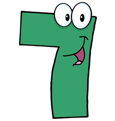 Funny red number one 1 cartoon character Vector Image