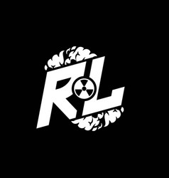 Initial rl logo design Royalty Free Vector Image