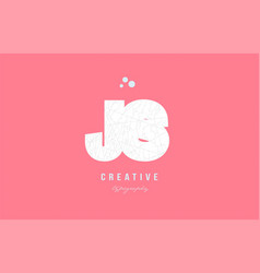 Alphabet letter combination js j s with grunge Vector Image