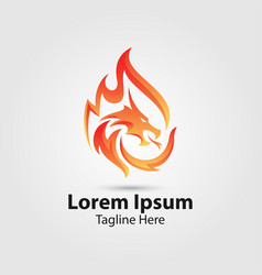 Aggressive japanese fantasy dragon concept Vector Image