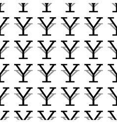 Pattern letter y Royalty Free Vector Image - VectorStock