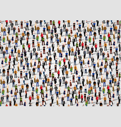 Sport run crowd people marathon seamless pattern Vector Image