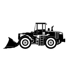 Front view of wheel loader Royalty Free Vector Image