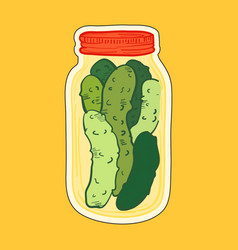 Pickle jar Royalty Free Vector Image - VectorStock